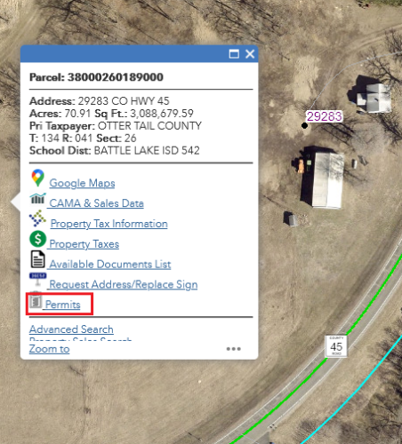 County releases permit view feature on GIS map - Otter Tail County, MN